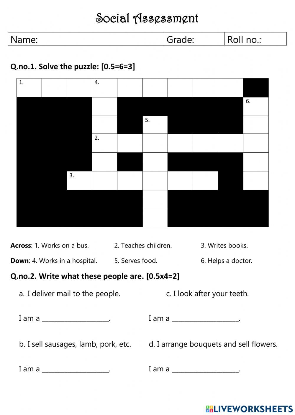 1042492 | Assessment | Robina Shrestha | LiveWorksheets