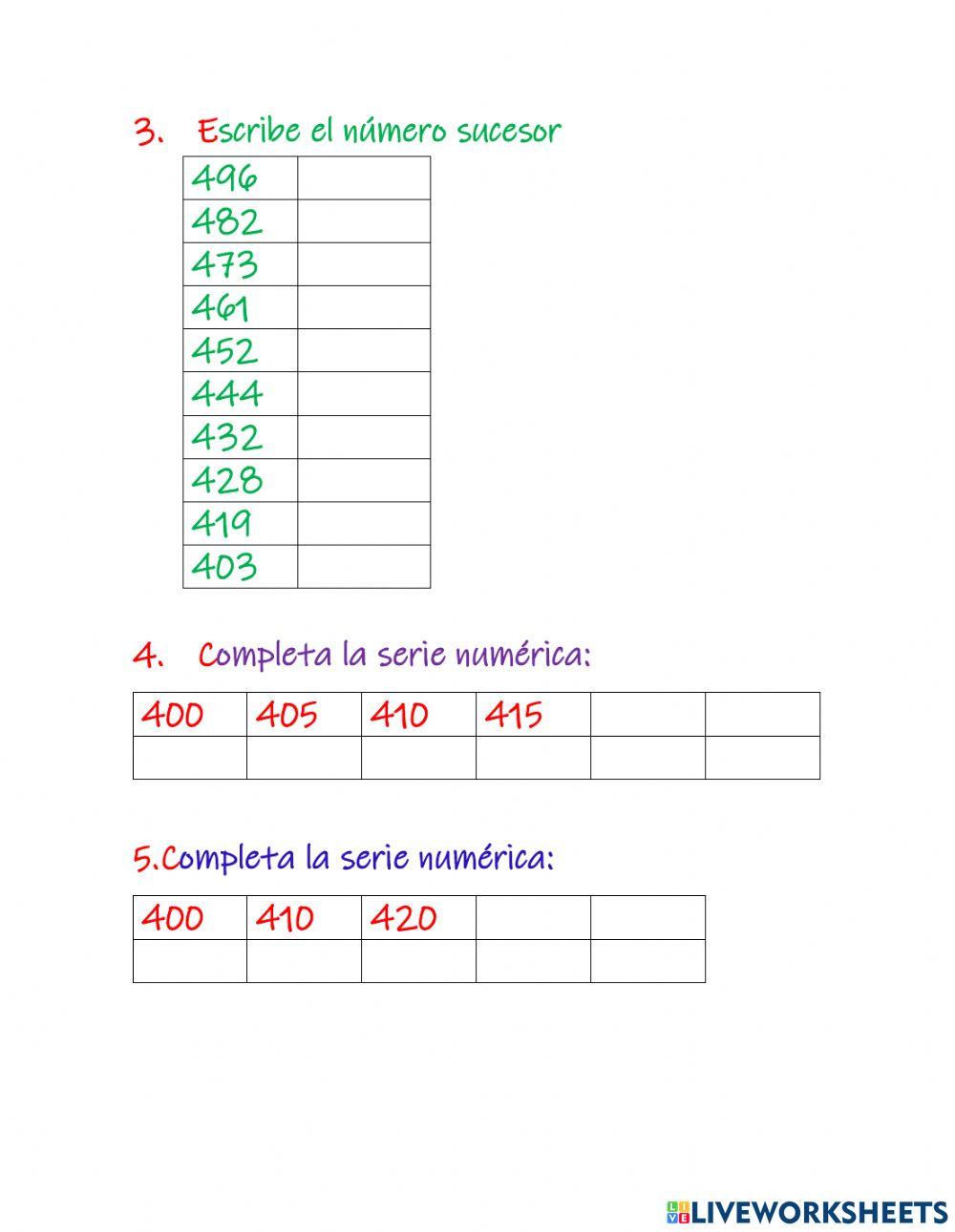 Quiz familia del cuatrocientos worksheet | Live Worksheets