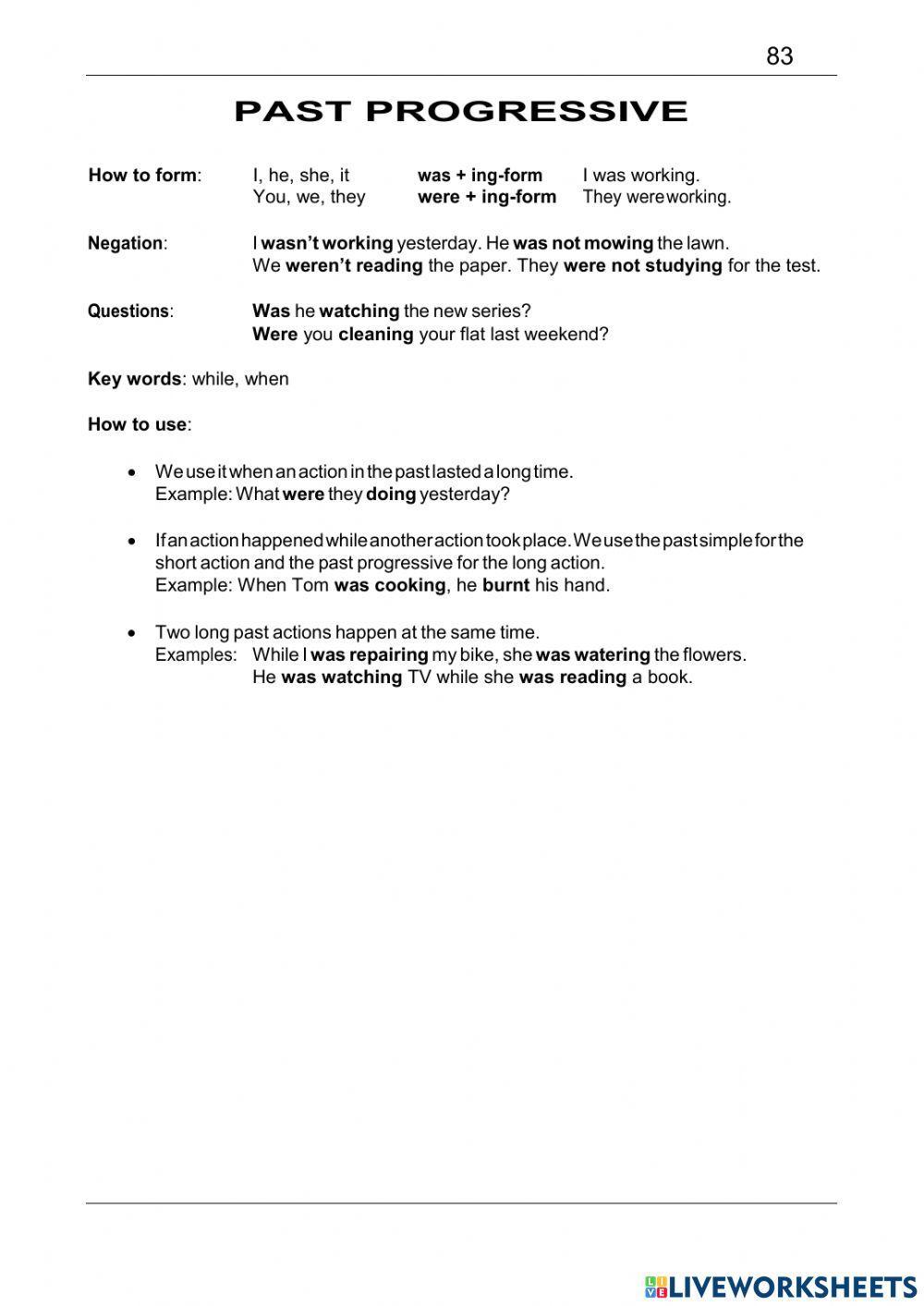 PAST PROGRESSIVE 1 Interactive Worksheet Live Worksheets past-progressive-1-interactive-worksheet-live-worksheets