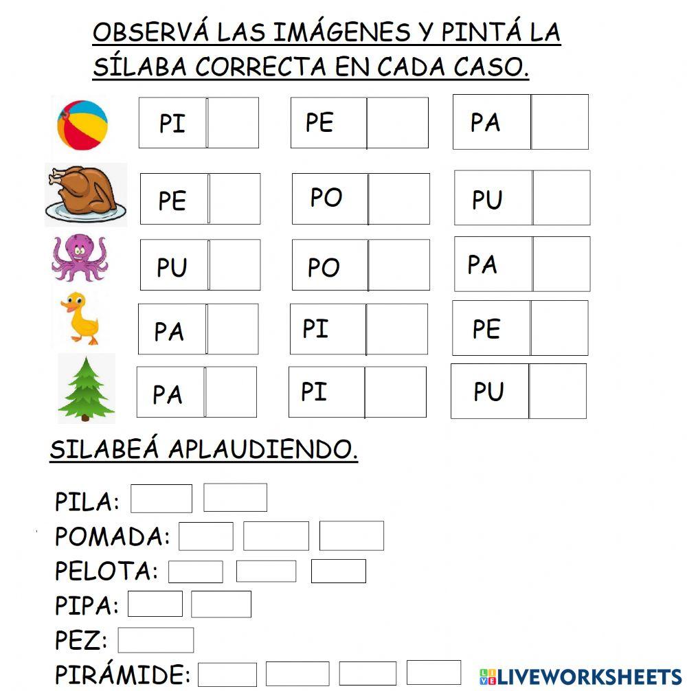 Letra p | Free Interactive Worksheets | 1043349
