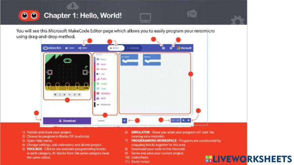 Anatomi makecode worksheet | Live Worksheets