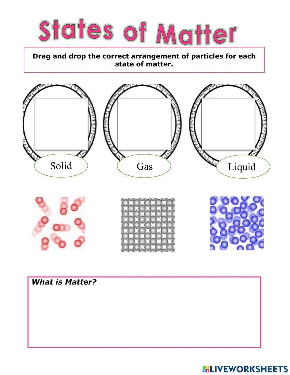Matter | Free Interactive Worksheets | 1043859