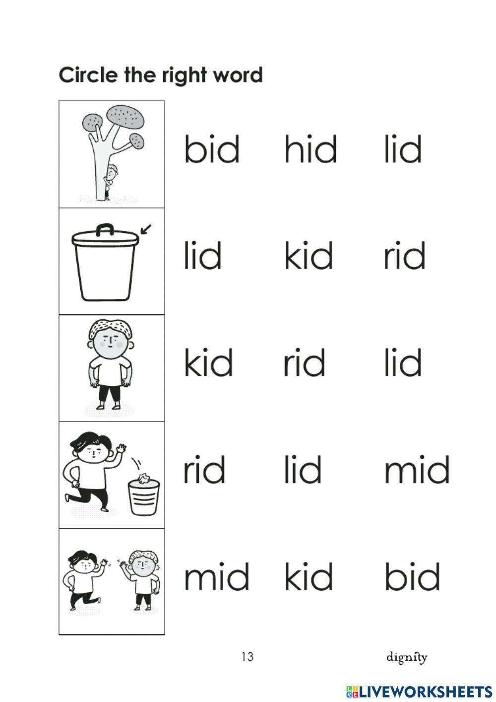 'id' worksheet 2 worksheet | Live Worksheets