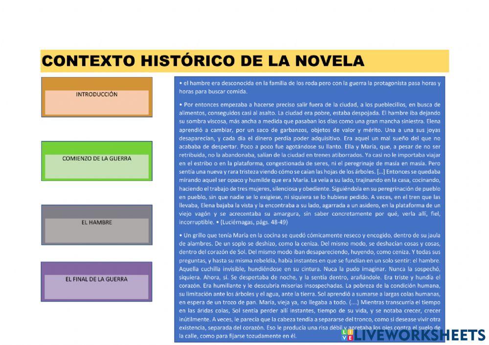 Contexto histórico worksheet | Live Worksheets