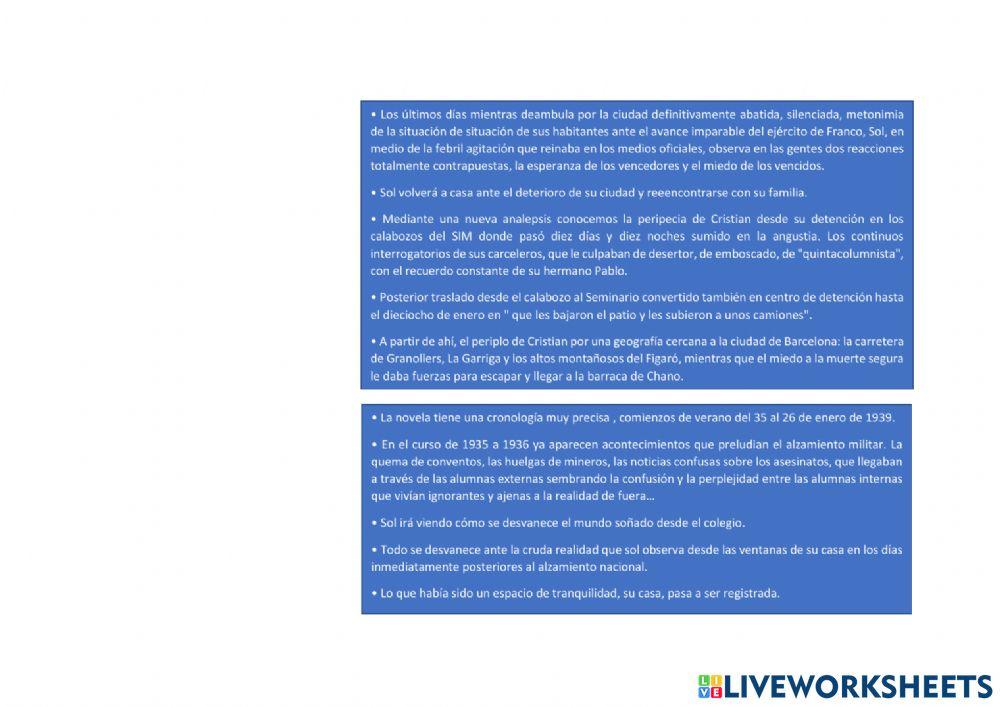 Contexto histórico worksheet | Live Worksheets