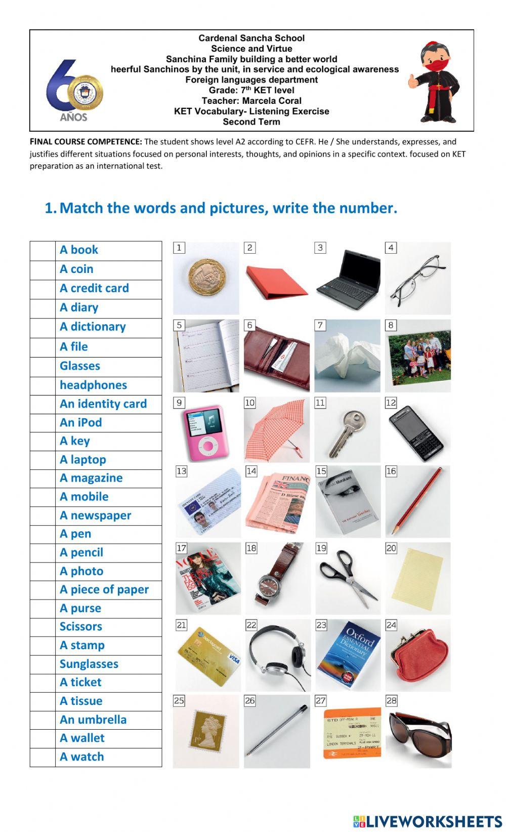 KET VOCABULARY … | Free Interactive Worksheets | 970572