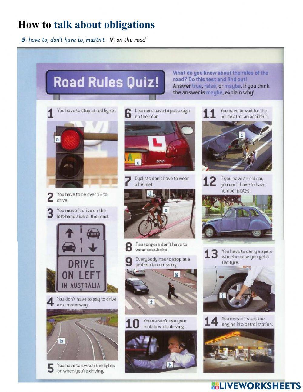 Modals of oblig… | Free Interactive Worksheets | 966953