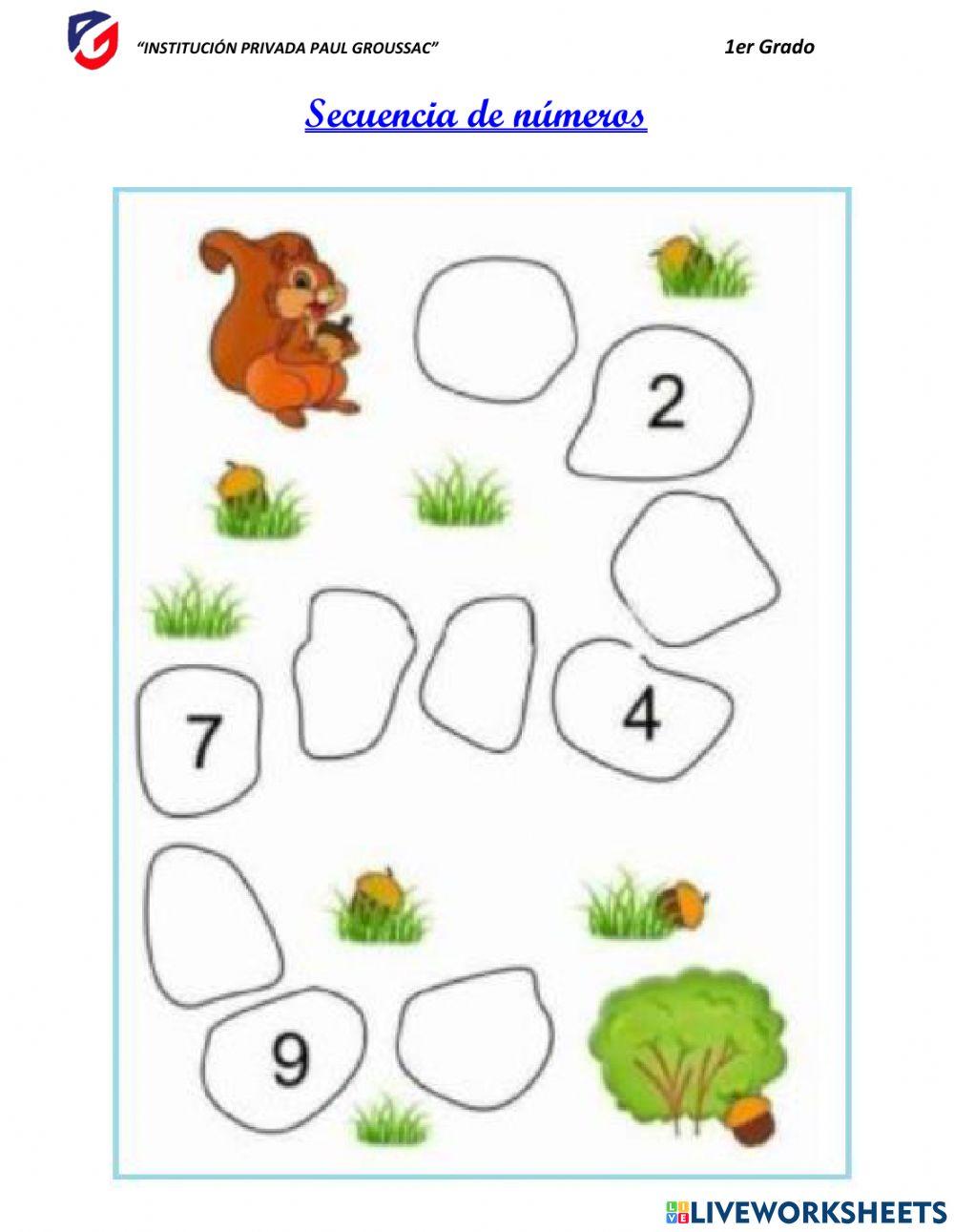 Secuencias numericas online pdf exercise for PRIMER GRADO | Live Worksheets Secuencias numericas online pdf exercise for PRIMER GRADO | Live Worksheets