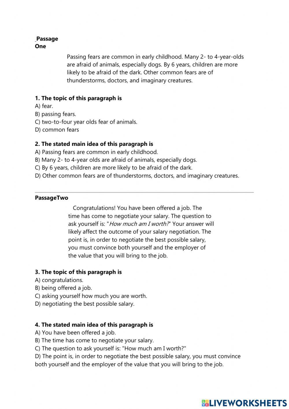 Topic And Main Idea Worksheet Live Worksheets topic-and-main-idea-worksheet-live-worksheets