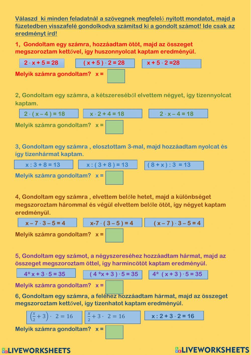 Matematika | Free Interactive Worksheets | 967378