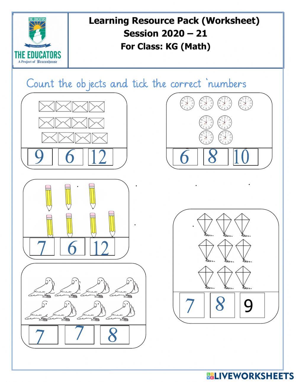 Tick the correct numbers 967490 | The Educators Ghotki