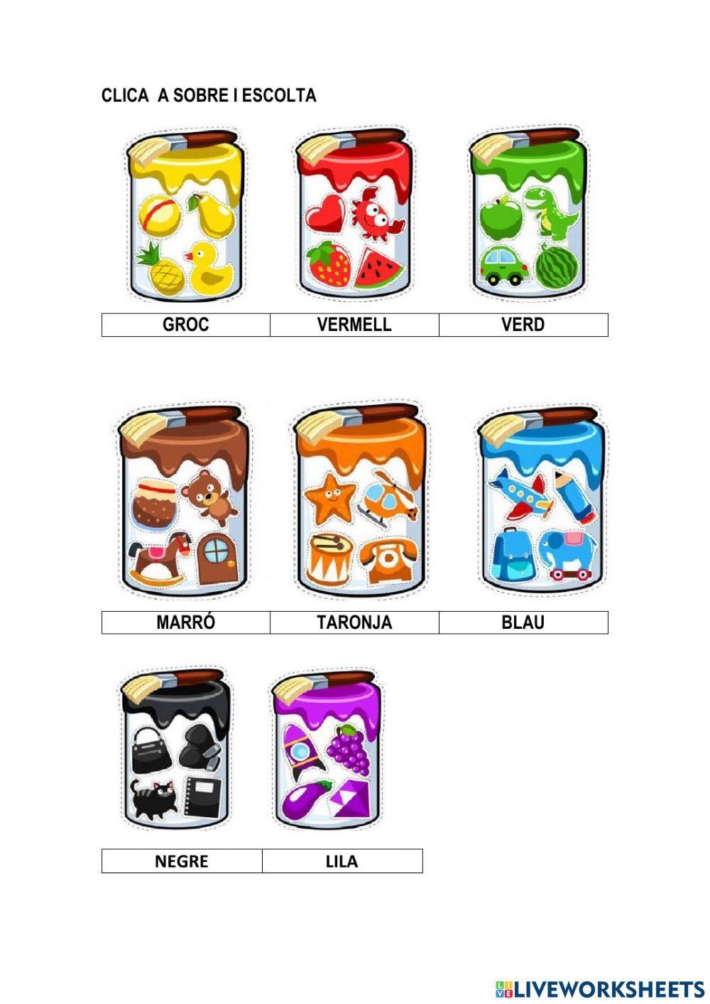 Els colors 4 worksheet | Live Worksheets