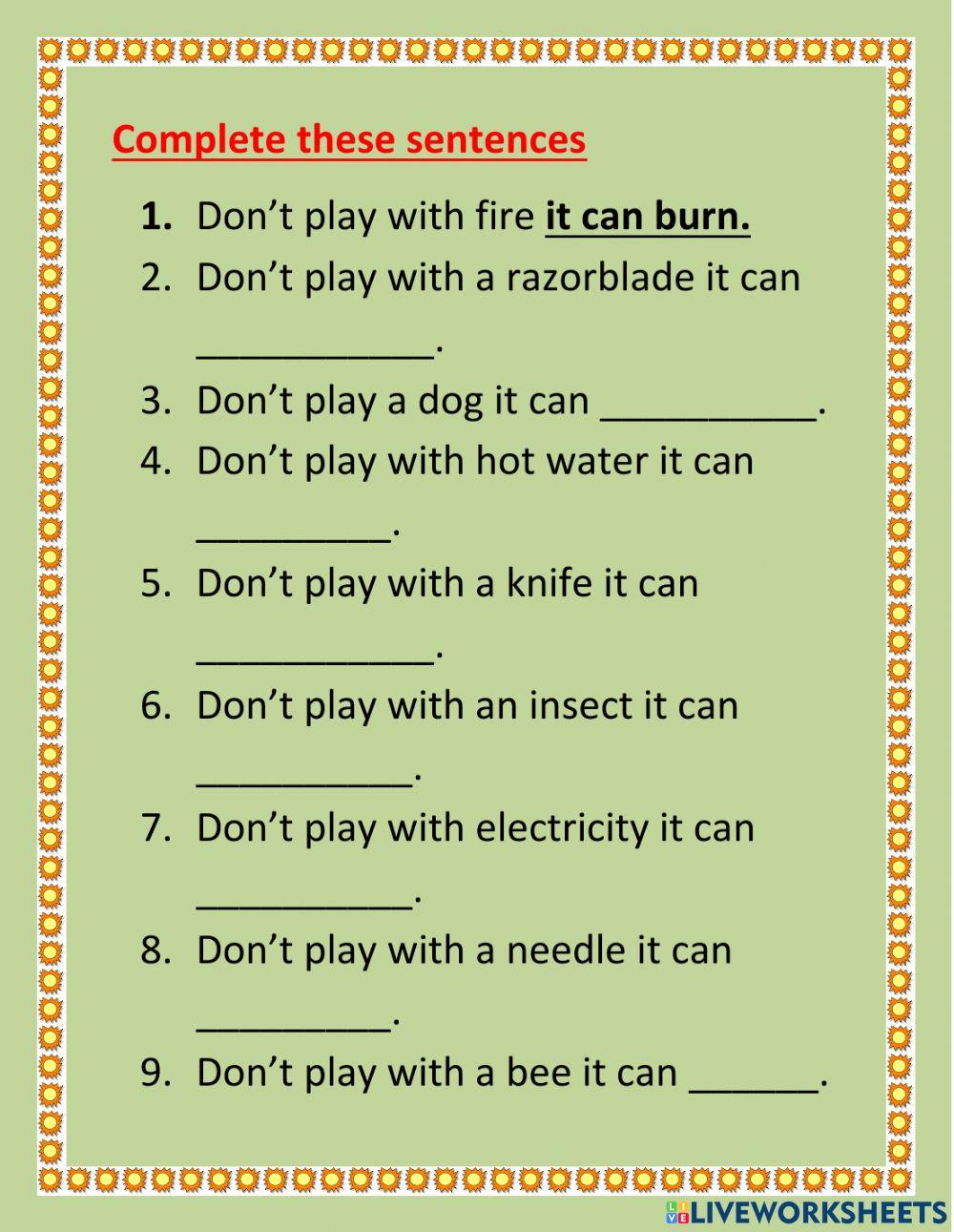 967863 | Complete these sentences | ZALWANGO WINIFRED