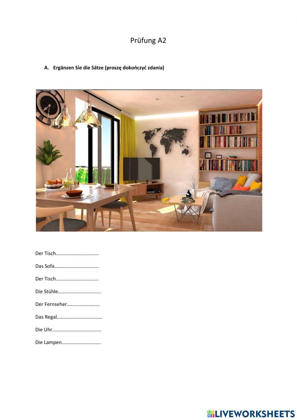 Pruefung A2 online exercise for | Live Worksheets