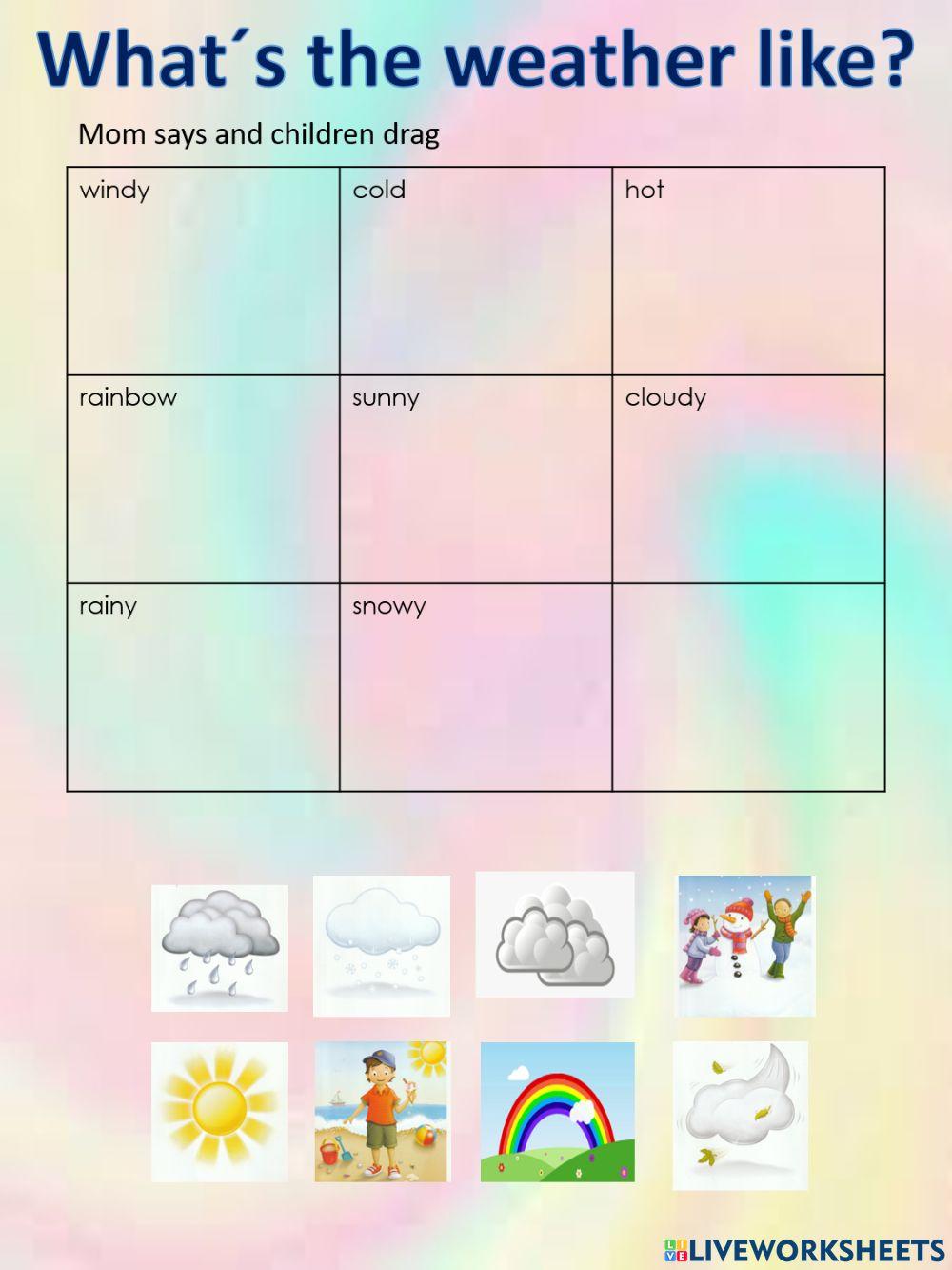 English The Weather worksheet | Live Worksheets