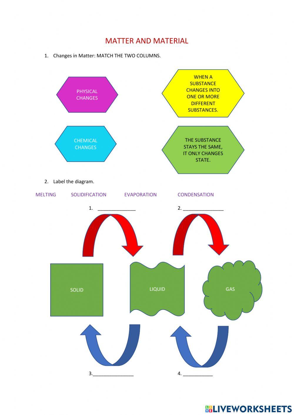 Matter and MAterial 1045274 | marga65 | Live Worksheets