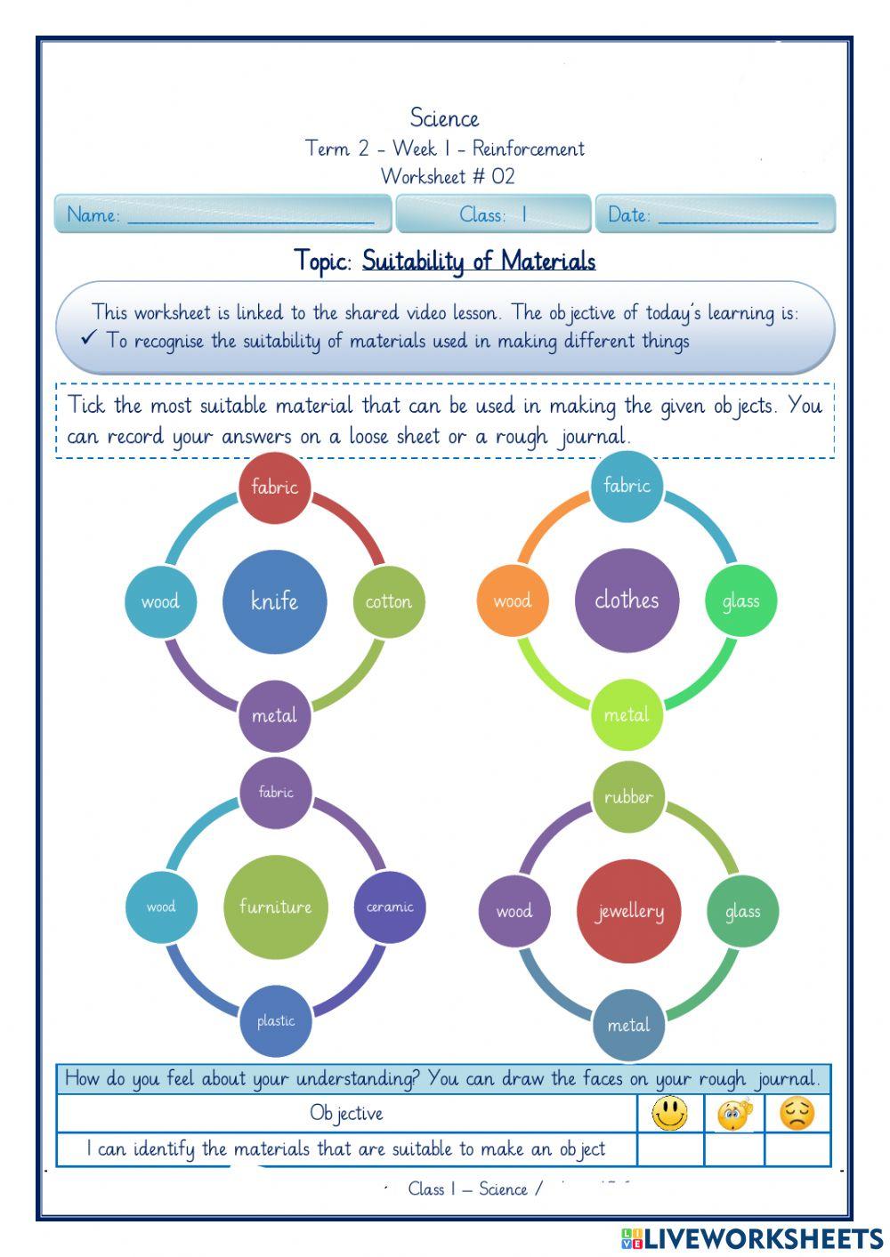 Materials 1045529 | gulsanga | Live Worksheets