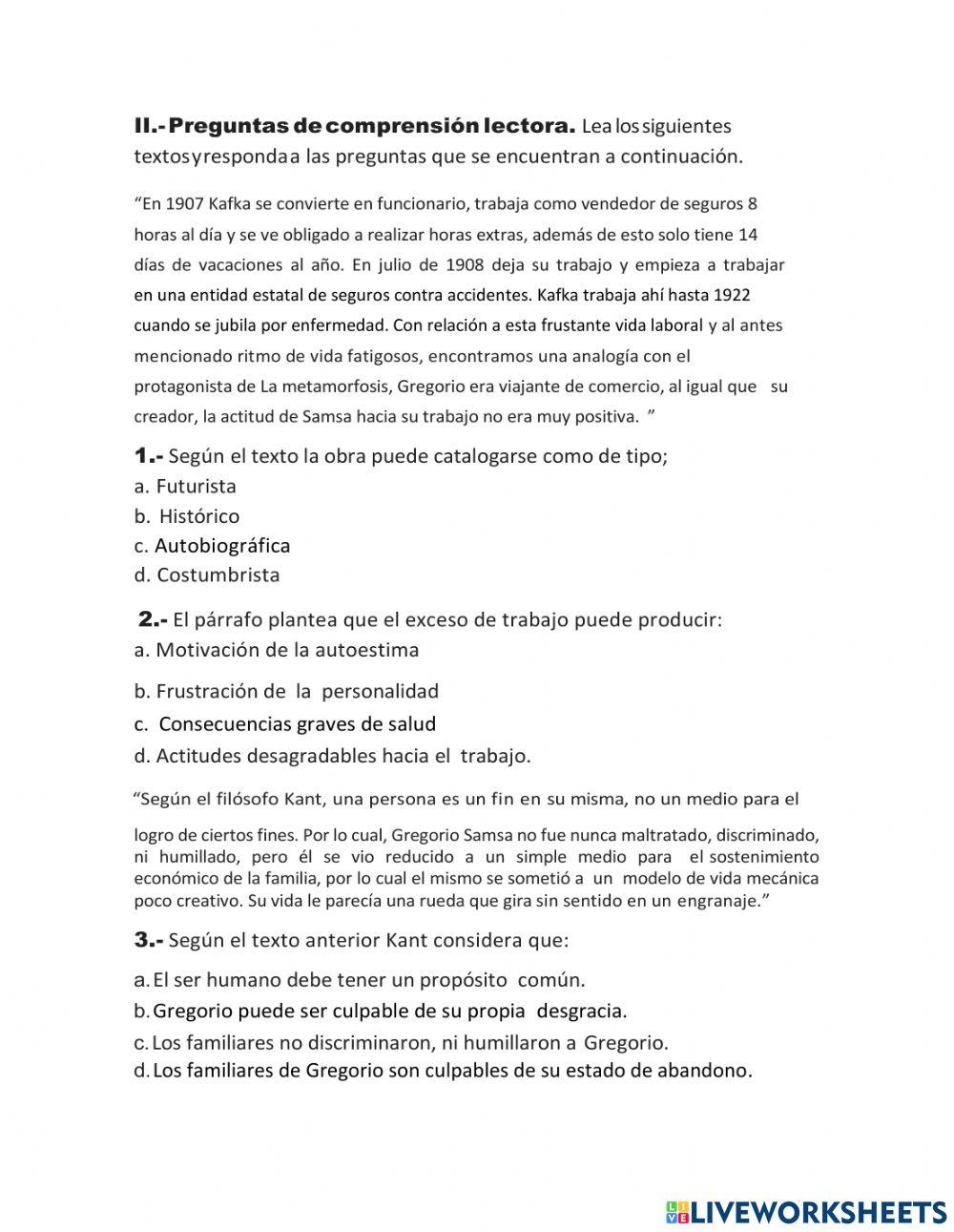 Control de Lect… | Free Interactive Worksheets | 5039179