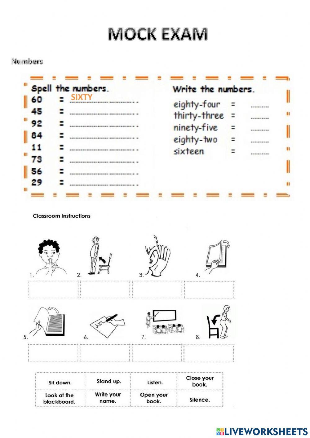 Revision online exercise for fifth form | Live Worksheets