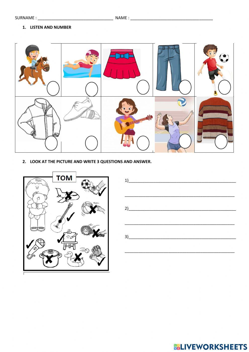 Verifica Inglese | Live Worksheets