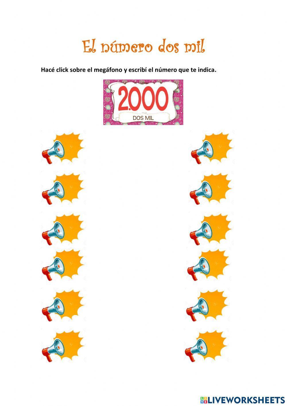 La familia del dos mil worksheet | Live Worksheets