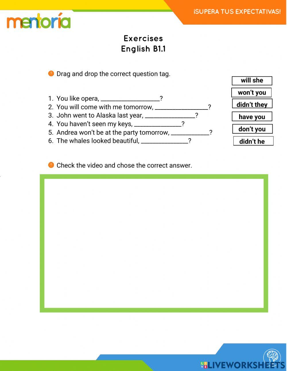 B1.1 Grammar worksheet | Live Worksheets