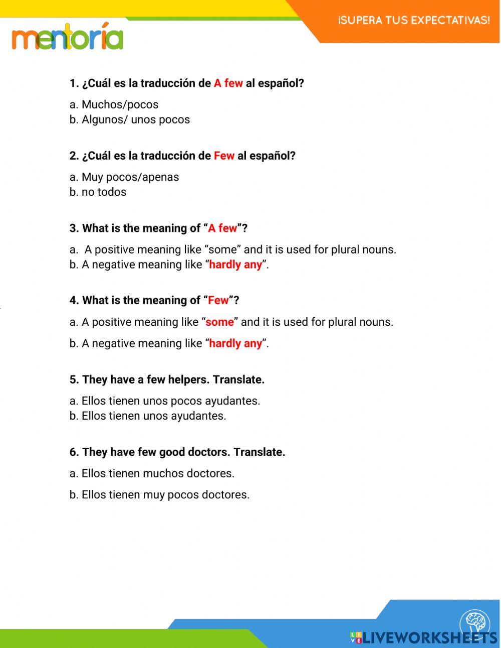 B1.1 Grammar worksheet | Live Worksheets