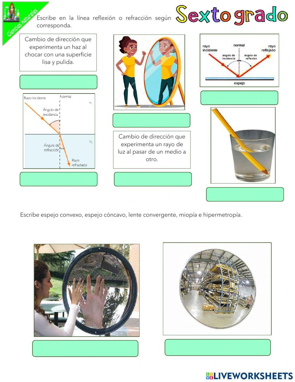 Instrumentos ópticos | Live Worksheets