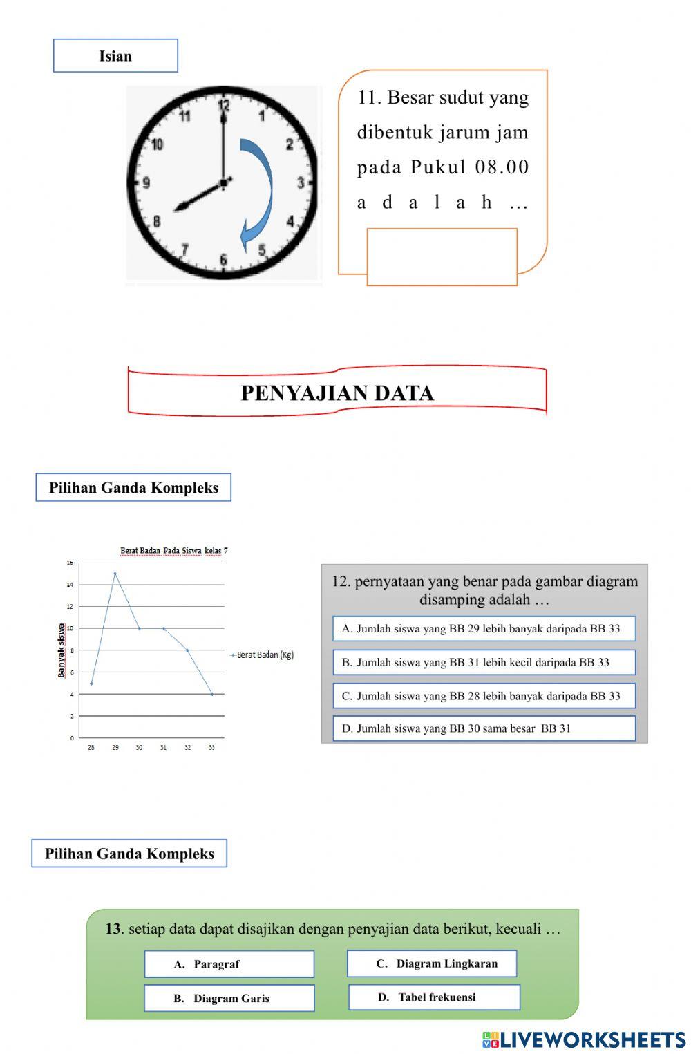 Uas smp negeri 52 makassar worksheet | Live Worksheets
