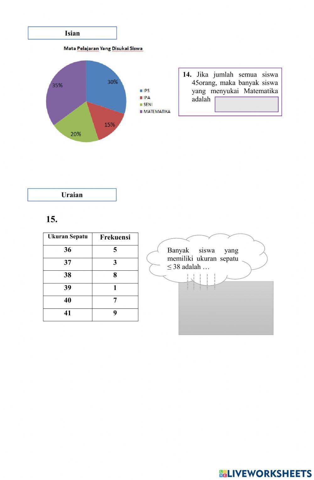 Uas smp negeri 52 makassar worksheet | Live Worksheets