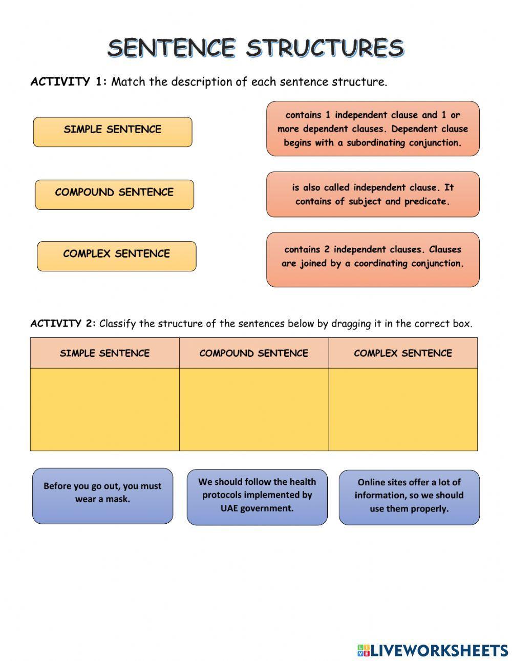 1048716 Simple Compound Complex Sentence Activities 1048716-simple-compound-complex-sentence-activities