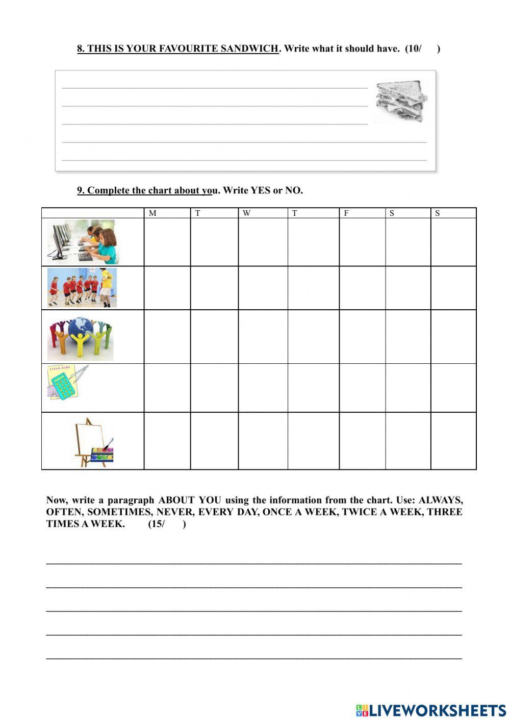 First term test - 4 grade worksheet | Live Worksheets