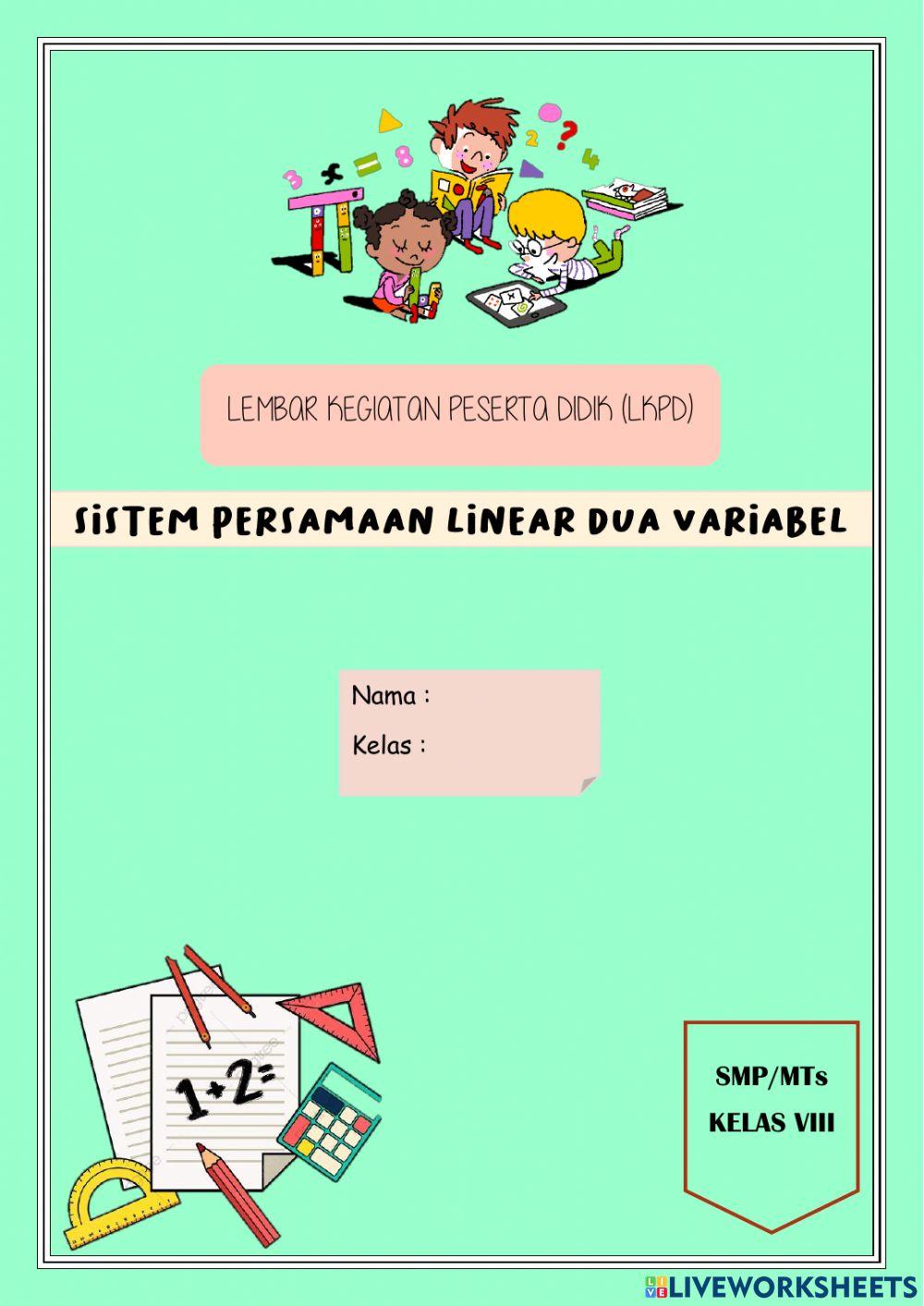 Spldv online worksheet | Live Worksheets