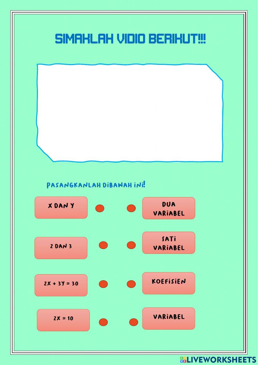 Spldv online worksheet | Live Worksheets