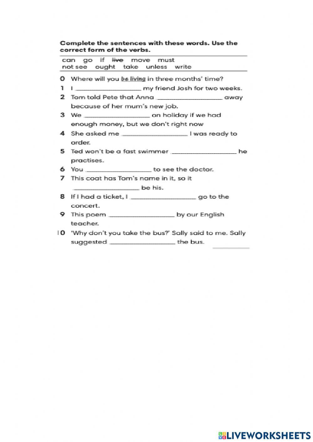 Final revision online activity | Live Worksheets