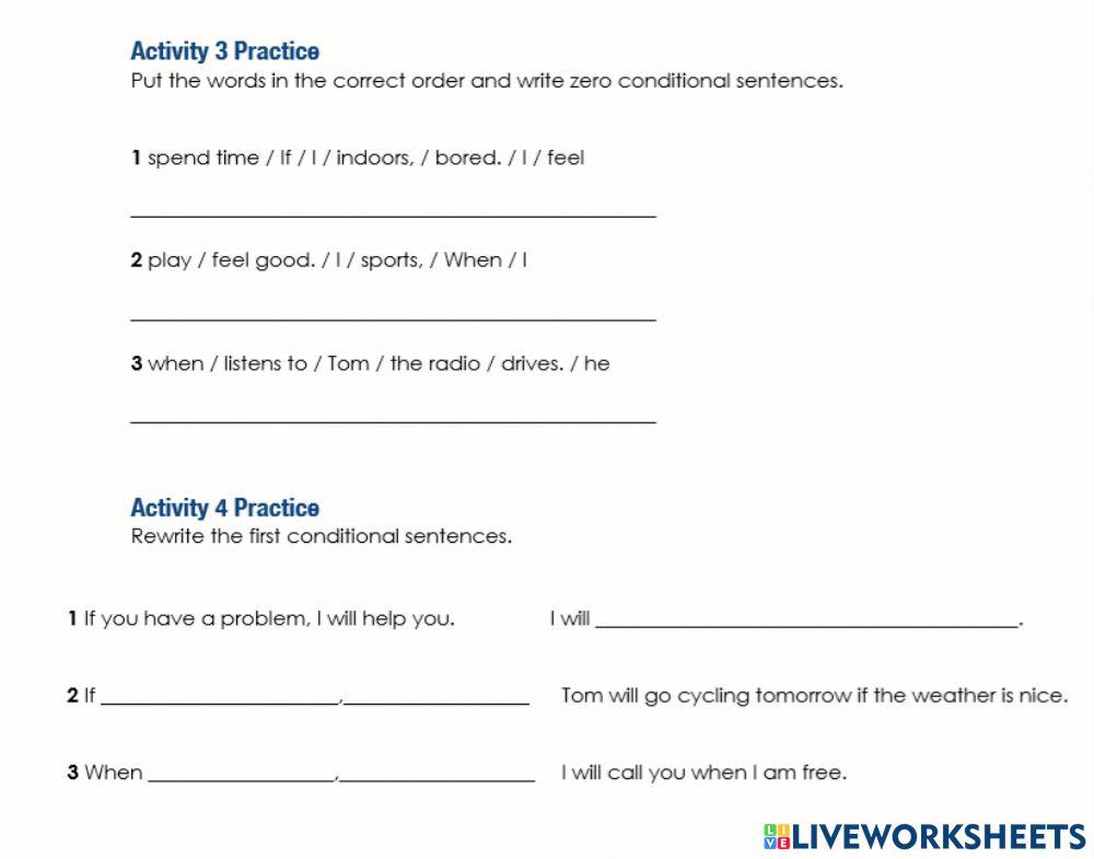 Conditionals 1 … | Free Interactive Worksheets | 5040424