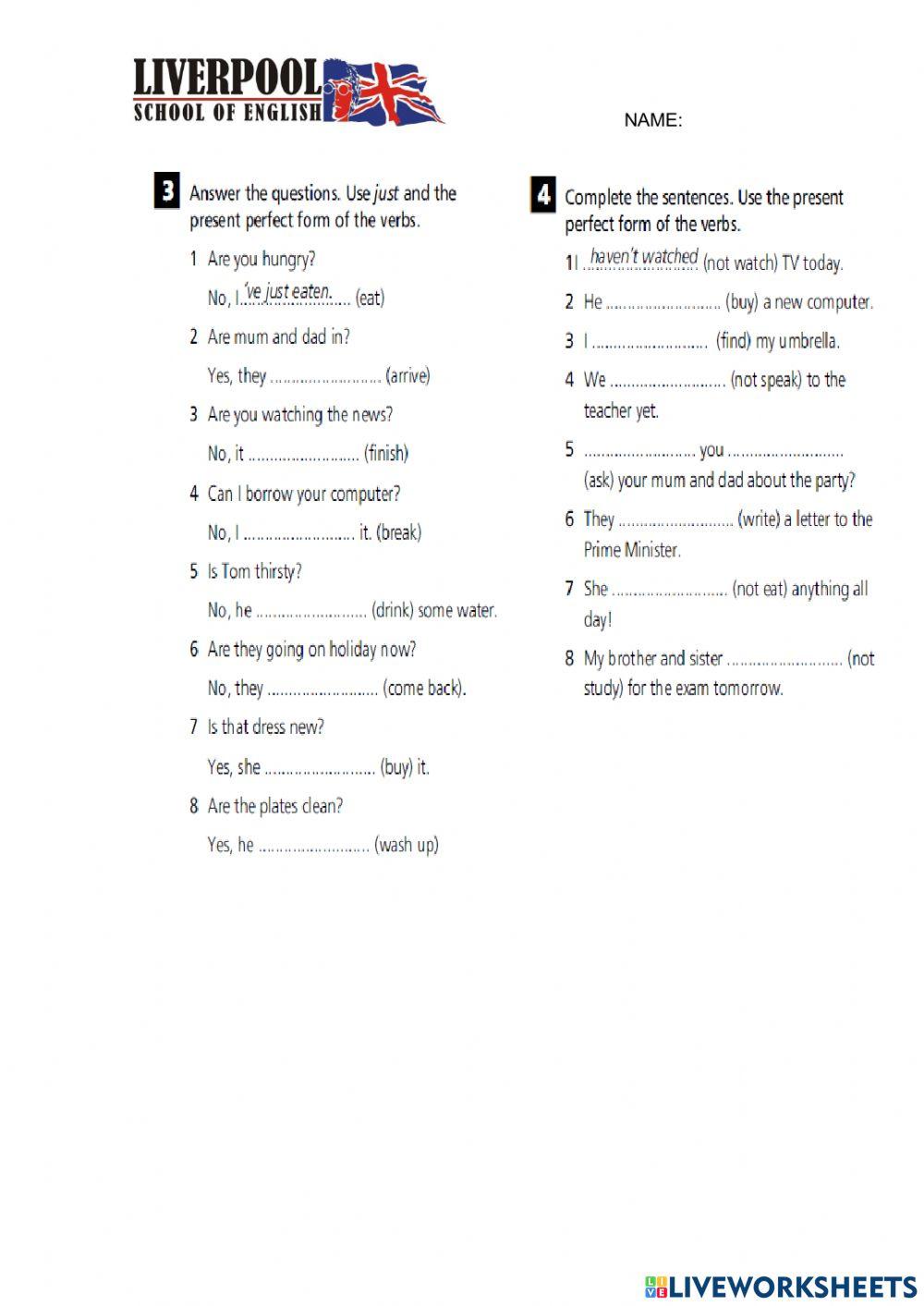 Revision for 3RD YEAR worksheet | Live Worksheets