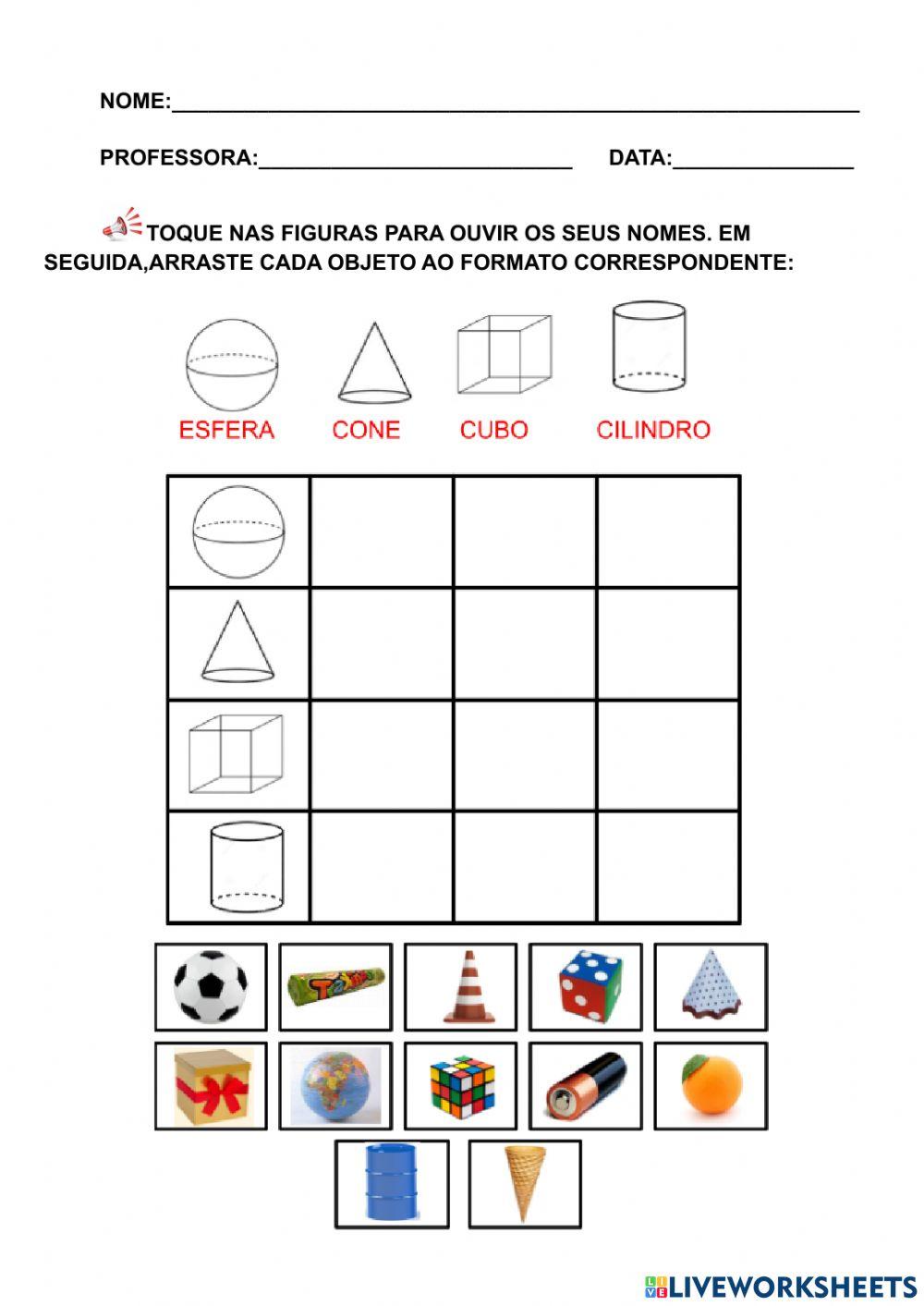 Figuras Geométricas Espaciais 5 Ano - BINKEDU