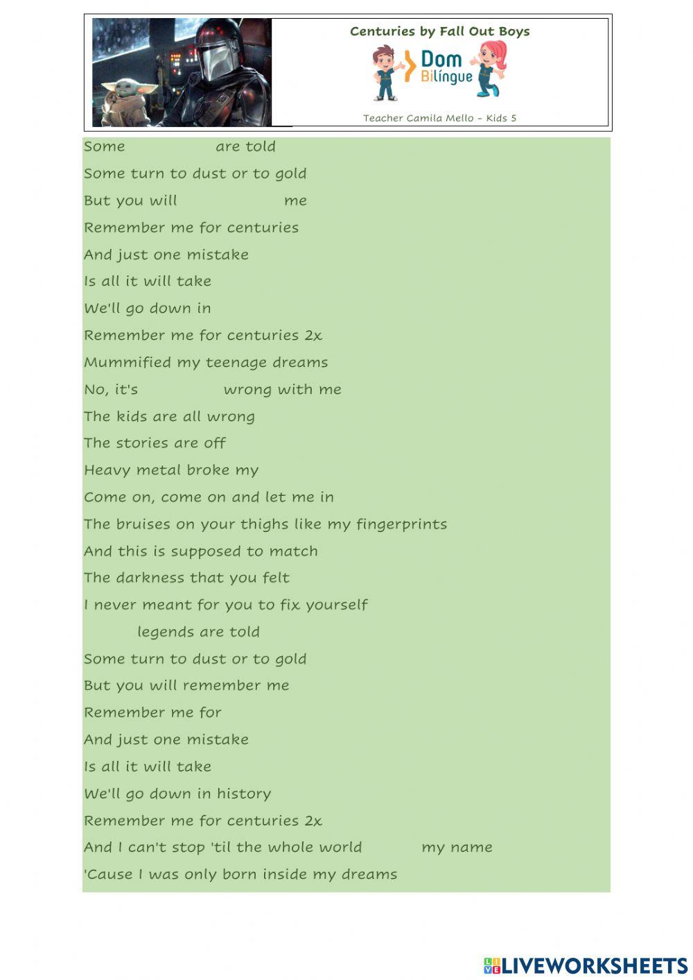 Centuries by Fa… | Free Interactive Worksheets | 970437