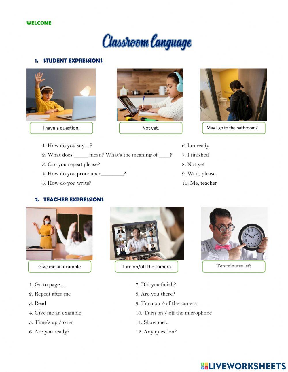 Welcome to Freedom Academy worksheet | Live Worksheets