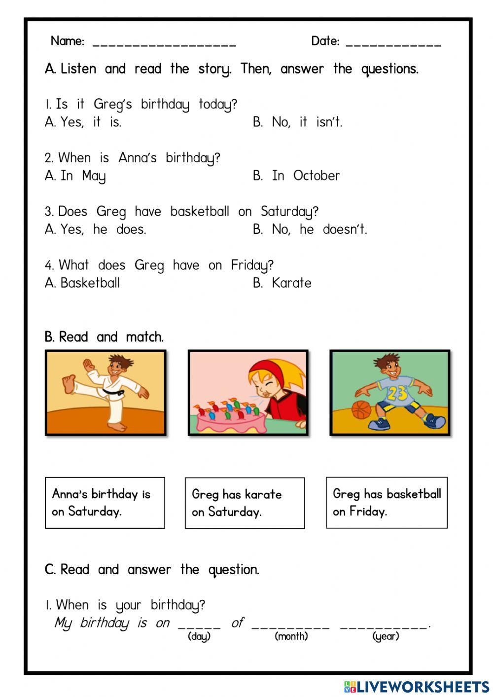 Module 4 Year In Year Out interactive worksheet | Live Worksheets