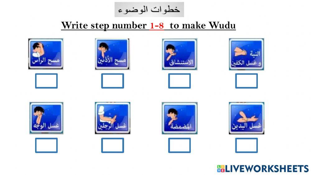 Algorithm for making Ablution | LiveWorksheets | 971034