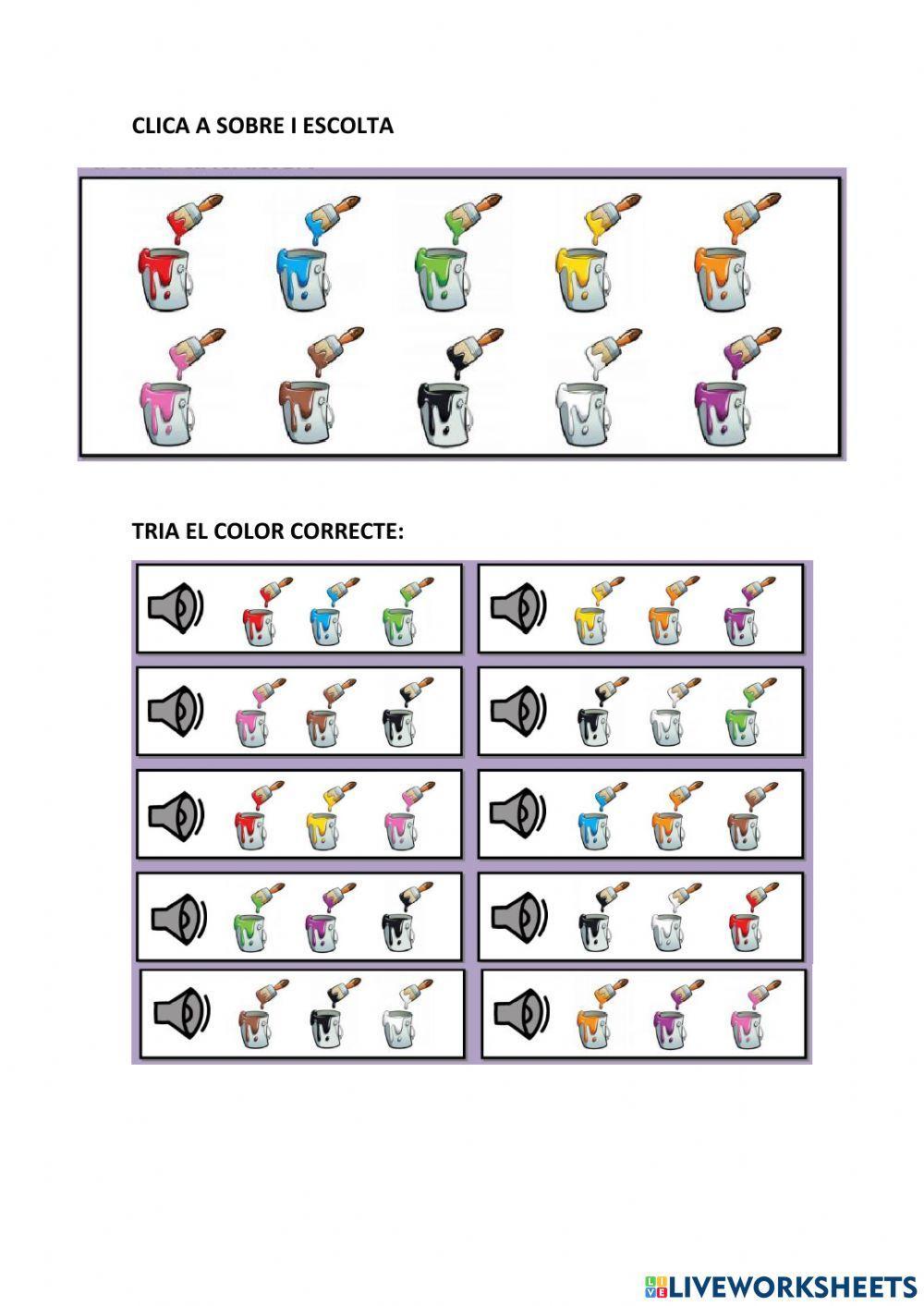 Els colors 3 worksheet | Live Worksheets