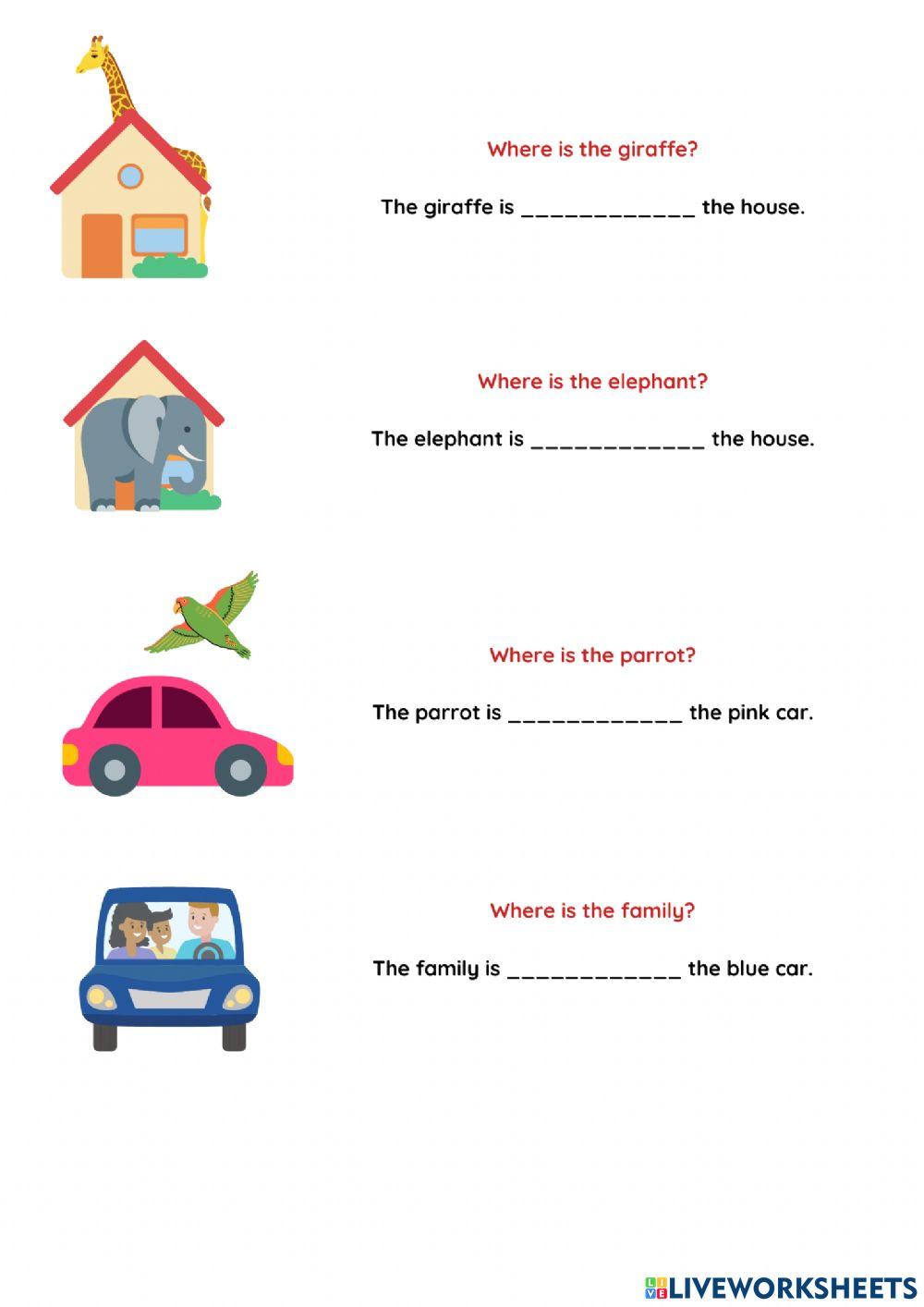 Prepositions Of Place 6 Worksheet Live Worksheets