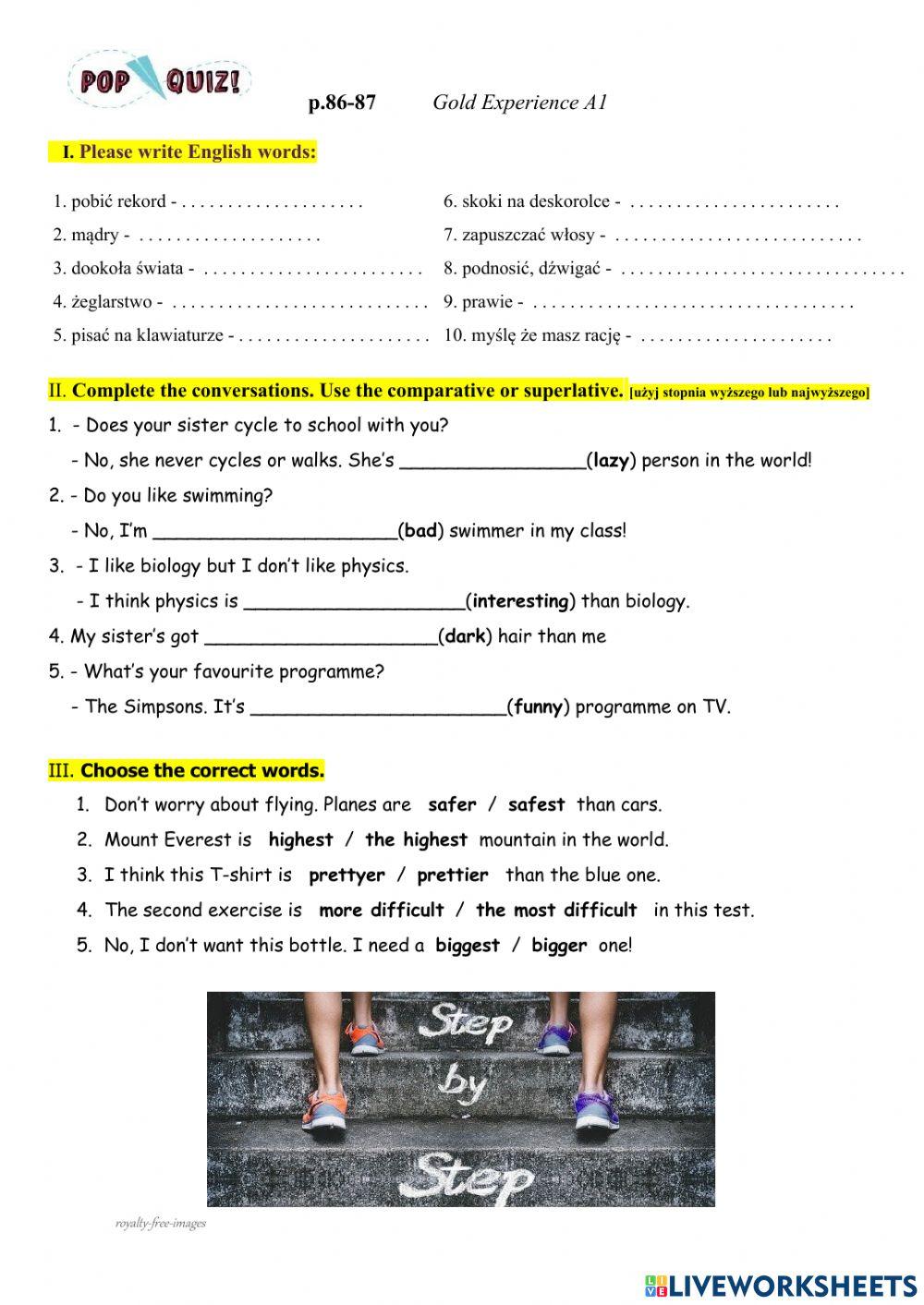 Gold - pop quiz… | Free Interactive Worksheets | 971294