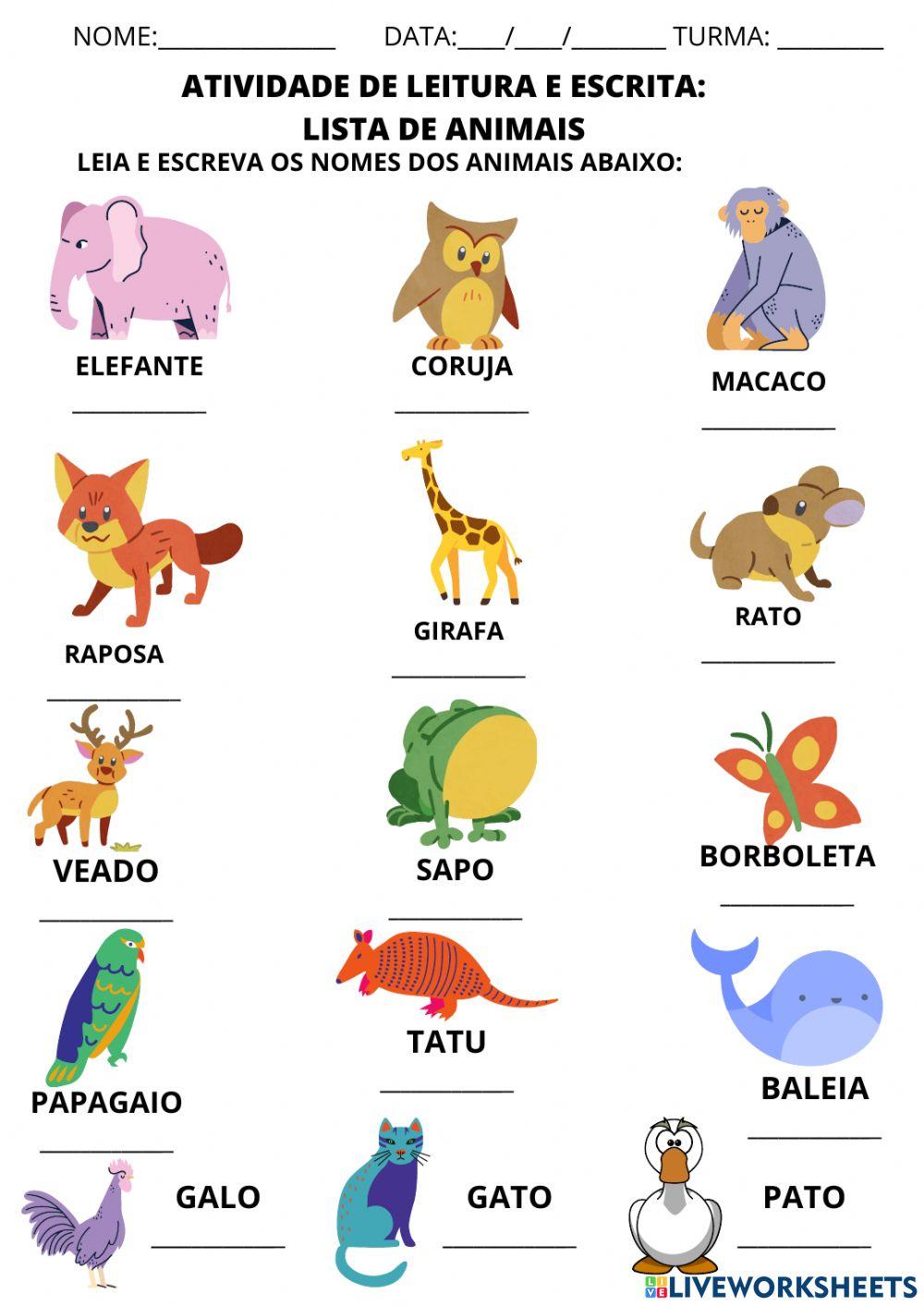 Animal com n: lista completa com 22 nomes e suas características ...