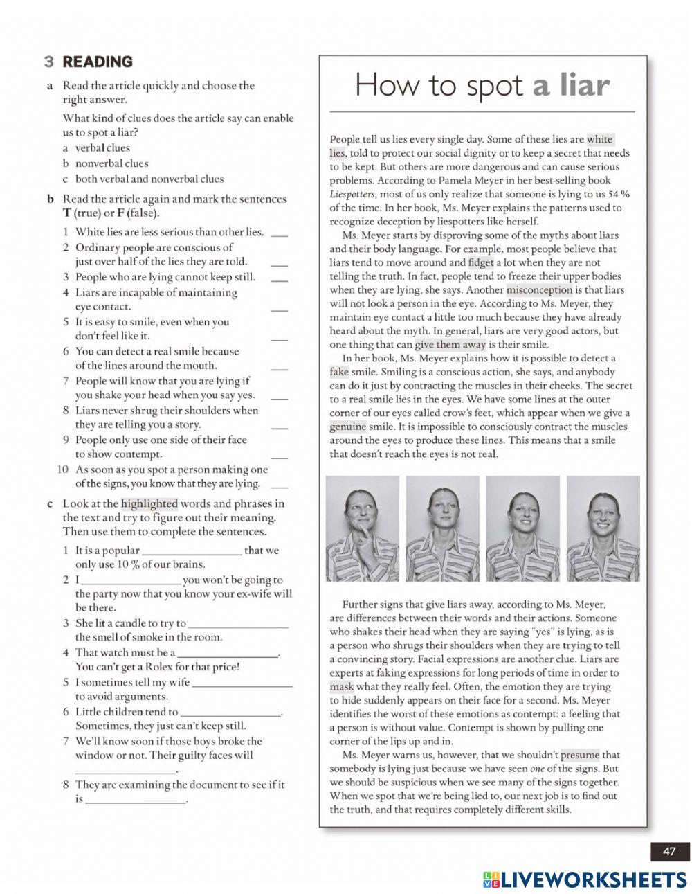 aef 4 u7b wb2 online exercise for | Live Worksheets