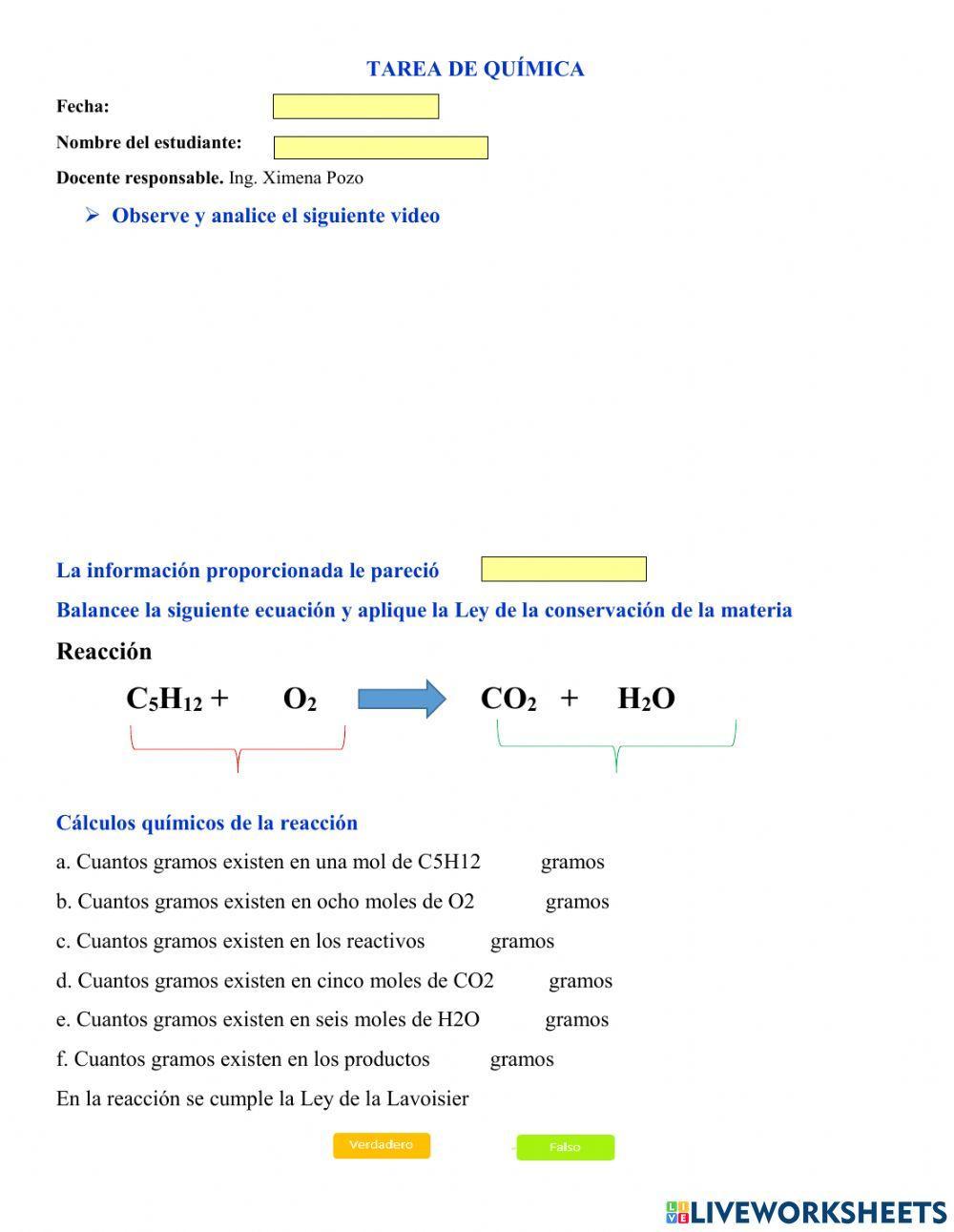 Identificar La Ley De Conservación De La Materia.