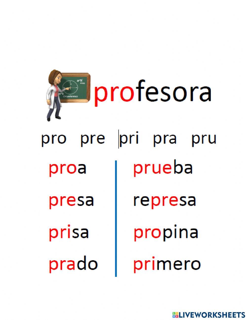 Control de lect… | Free Interactive Worksheets | 6574620