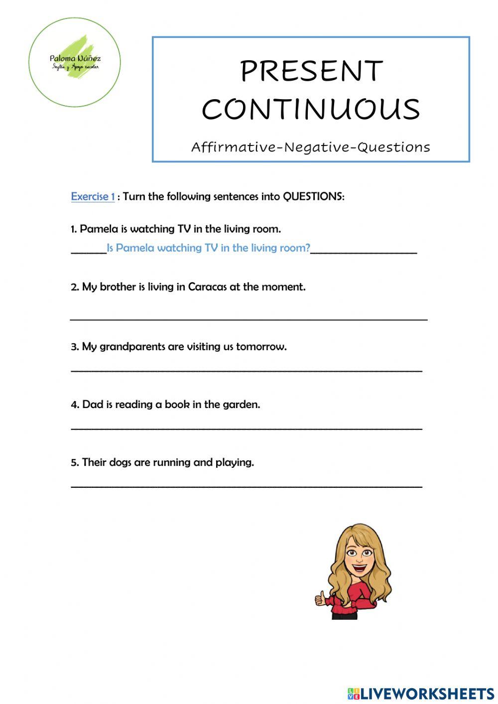 974813 | LESSON 13 - QUESTIONS with present continuous